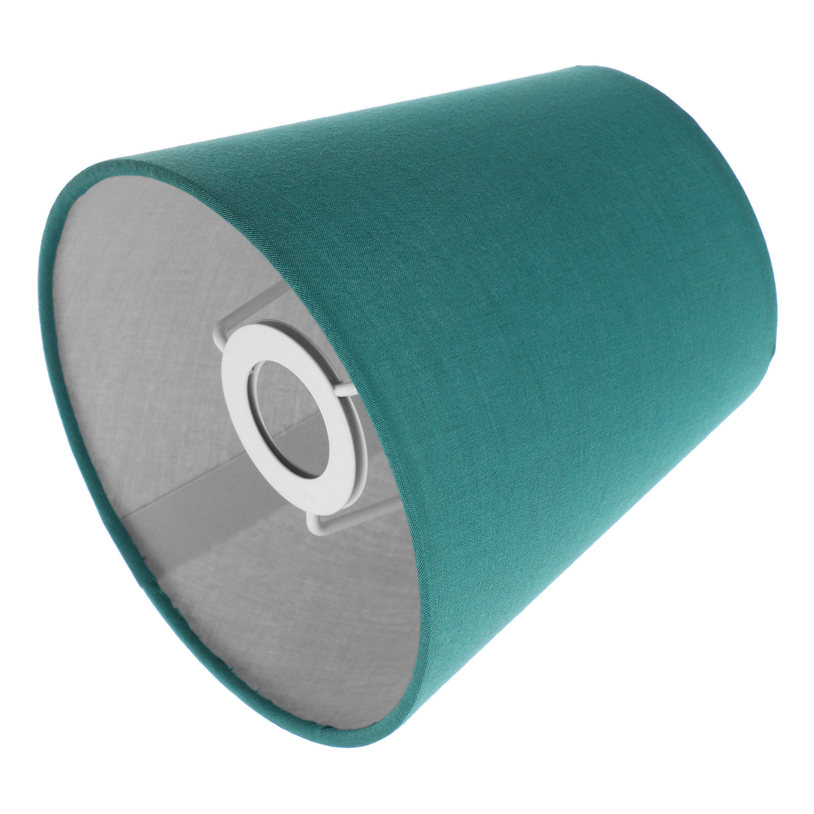 Тканевый абажур макарун зеленого цвета для домашнего декора и подвесных светильников