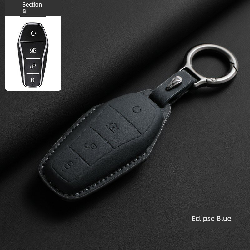 Защитный чехол для ключей BYD Seal 06 EV в цвете Eclipse Blue с брелоком для электромобиля