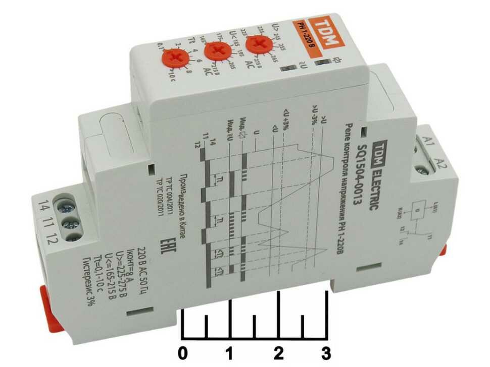Реле контроля напряжения РН-1 8A TDM (SQ1504-0013)