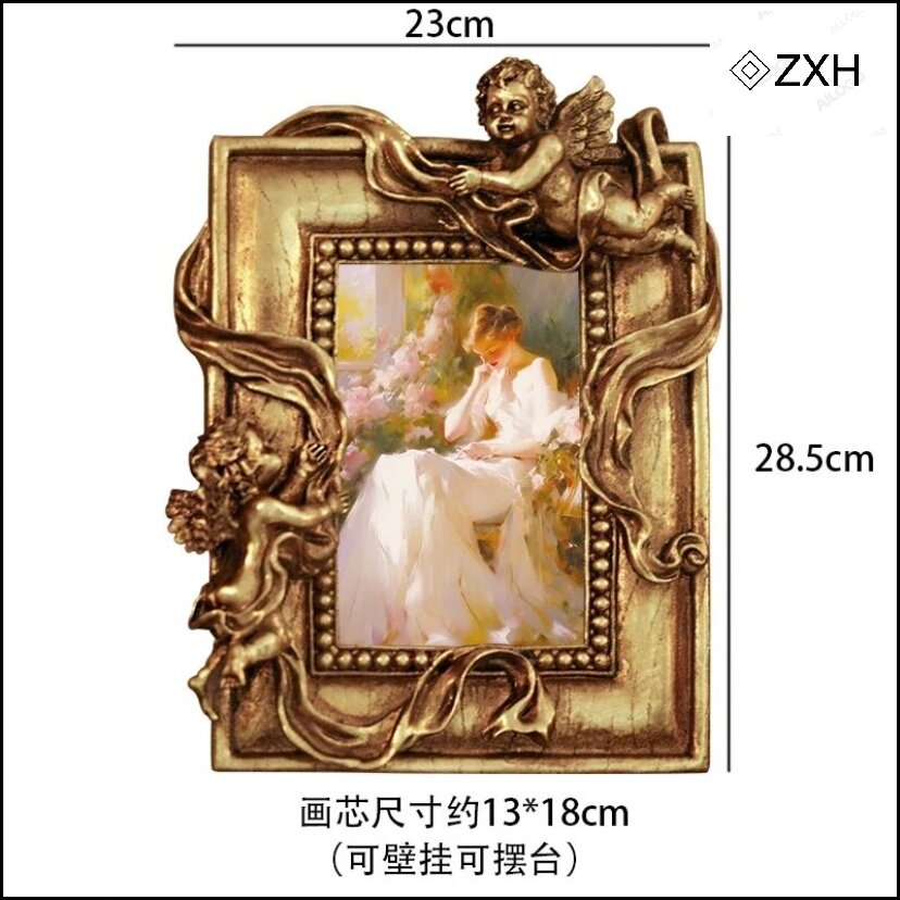 Фоторамка "Angel Frame Large", красная, бархатная, с ангелом, настенная, 1 шт.