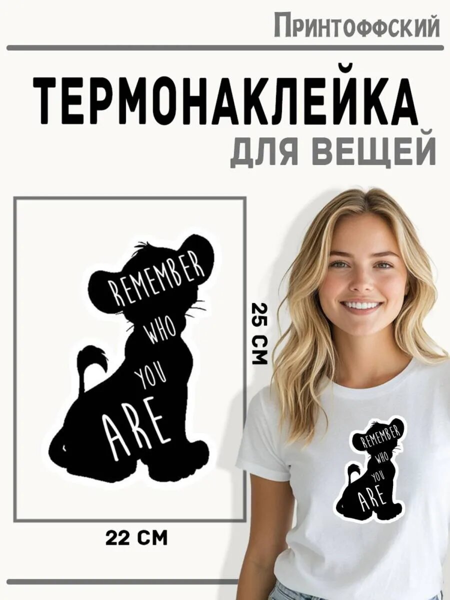 Термонаклейка для одежды и аксессуаров DTF-печать Король лев — фото 1