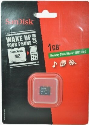 Карта памяти Sandisk Memory Stick Micro (M2) 1GB для телефонов и игровых приставок