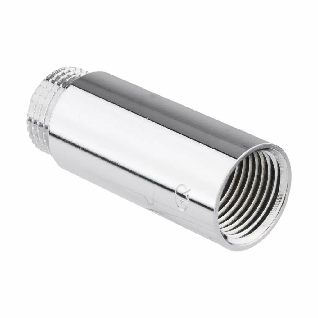 Удлинитель резьбовой AquaLink 1/2 дюйма, г-ш, латунь хромированная, 90 мм для систем отопления и водоснабжения