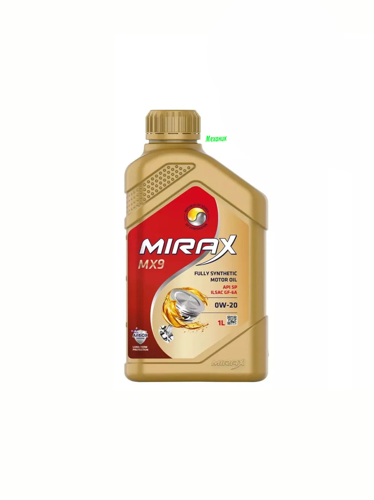 Моторное масло Mirax MX9 0w-20 1l синтетическое, для бензиновых и дизельных двигателей