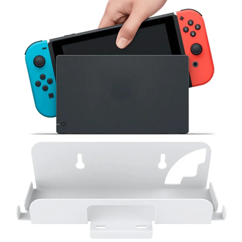 Белая стойка для Nintendo Switch OLED, с держателем контроллеров и винтами