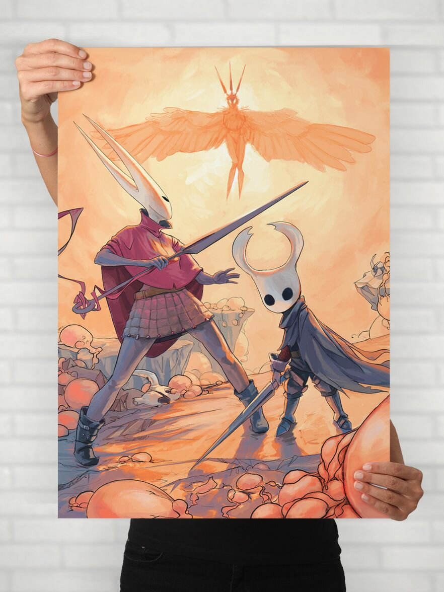 Плакат на стену для интерьера Холлоу Найт Силксонг (Hollow Knight 16) - Постер по компьютерной игре формата A2 (42x61 см)