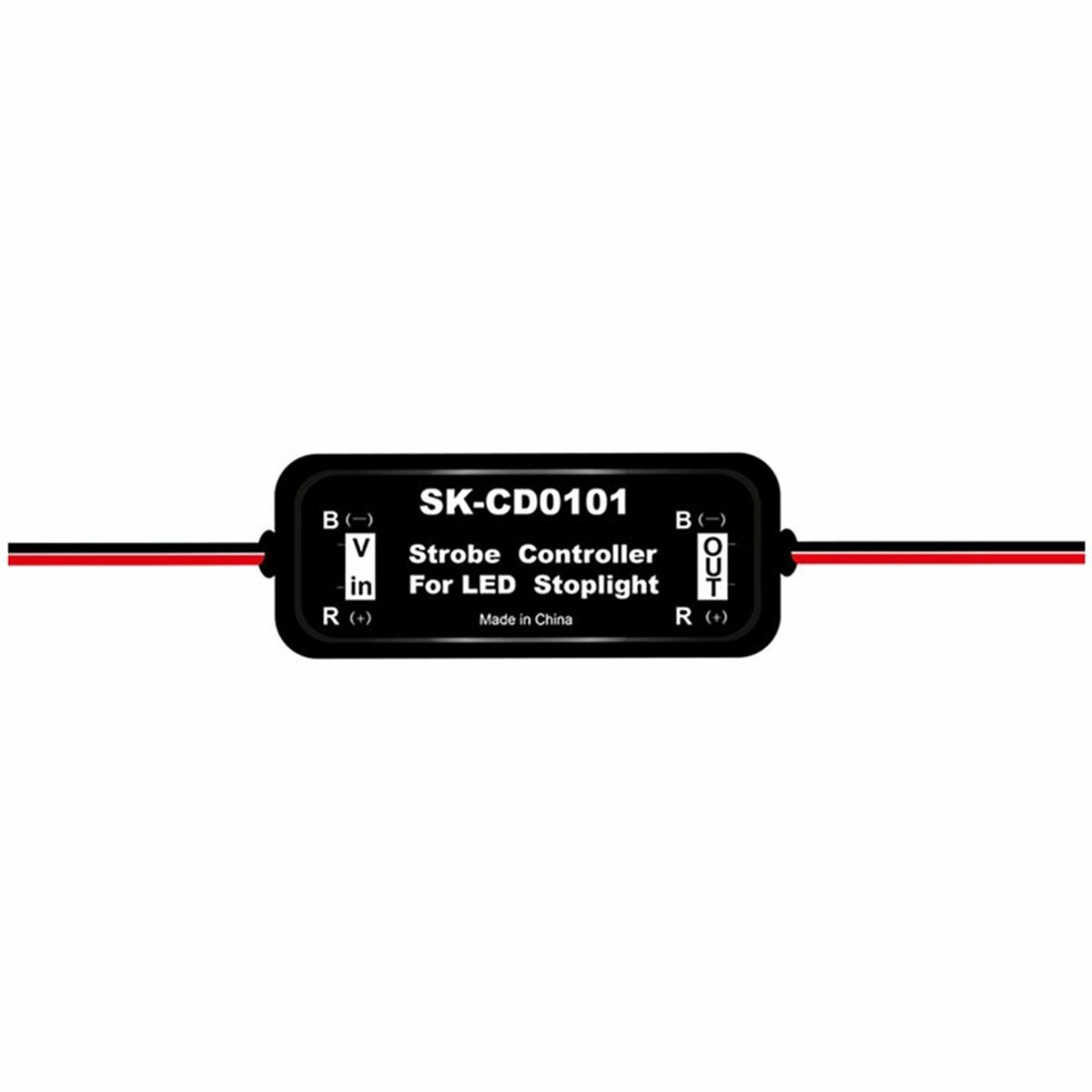 Контроллер стробоскопа стоп-сигнала SK-CD0101 12-16В мини, 5-кратное мигание и постоянное свечение, для авто/мото