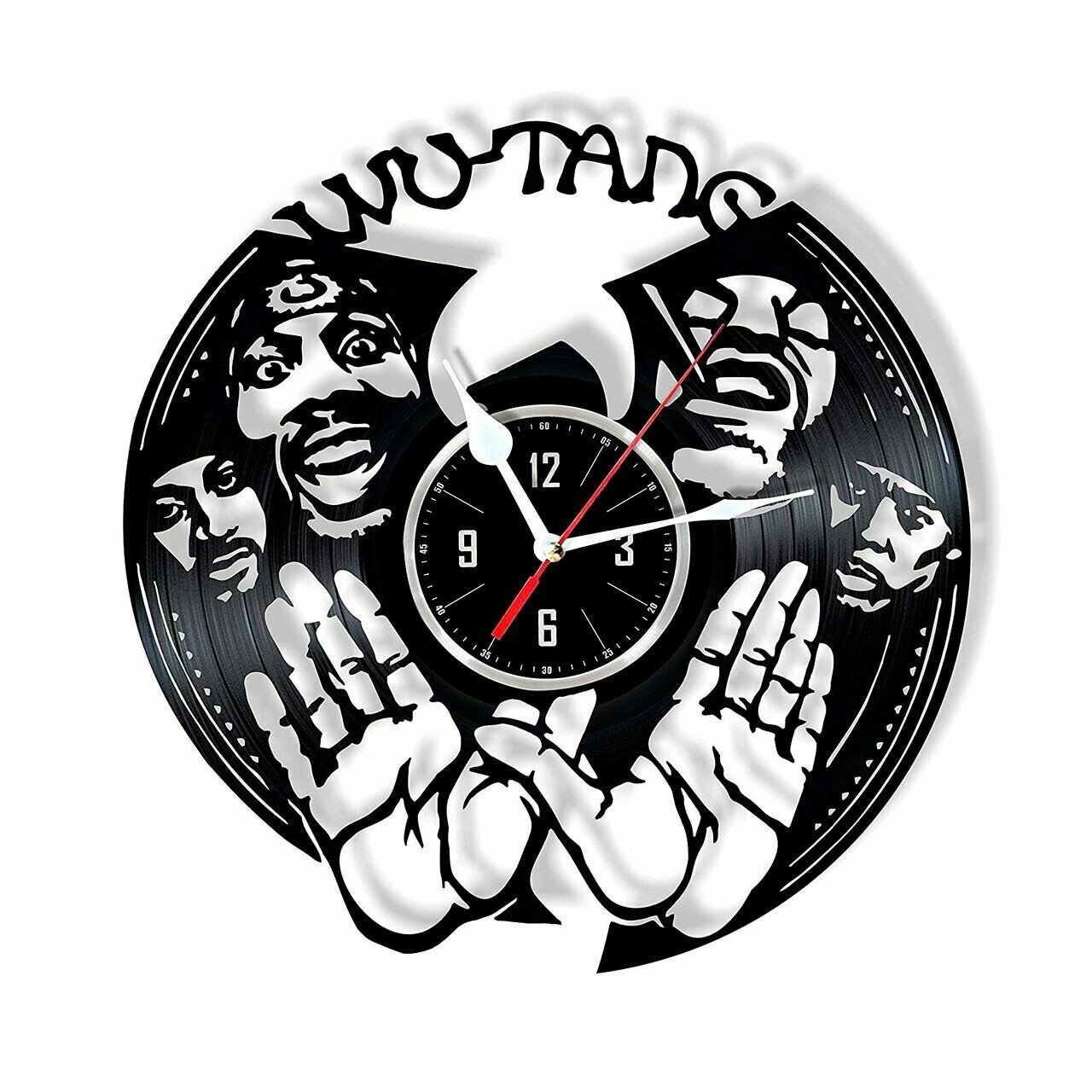 Часы из виниловой пластинки (c) VinylLab Wu-Tang, диаметр 30 см