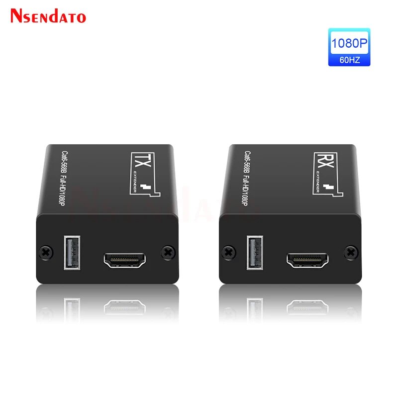 HDMI KVM USB удлинитель Nsendato 30M EU Plug, Fulll set