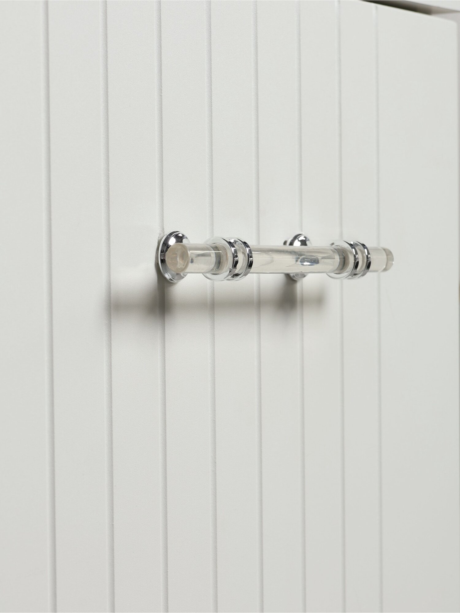 Ручка-скоба CAPPIO PK106, м/о 96 мм, d=12 мм, пластик, цвет прозрачный/хром