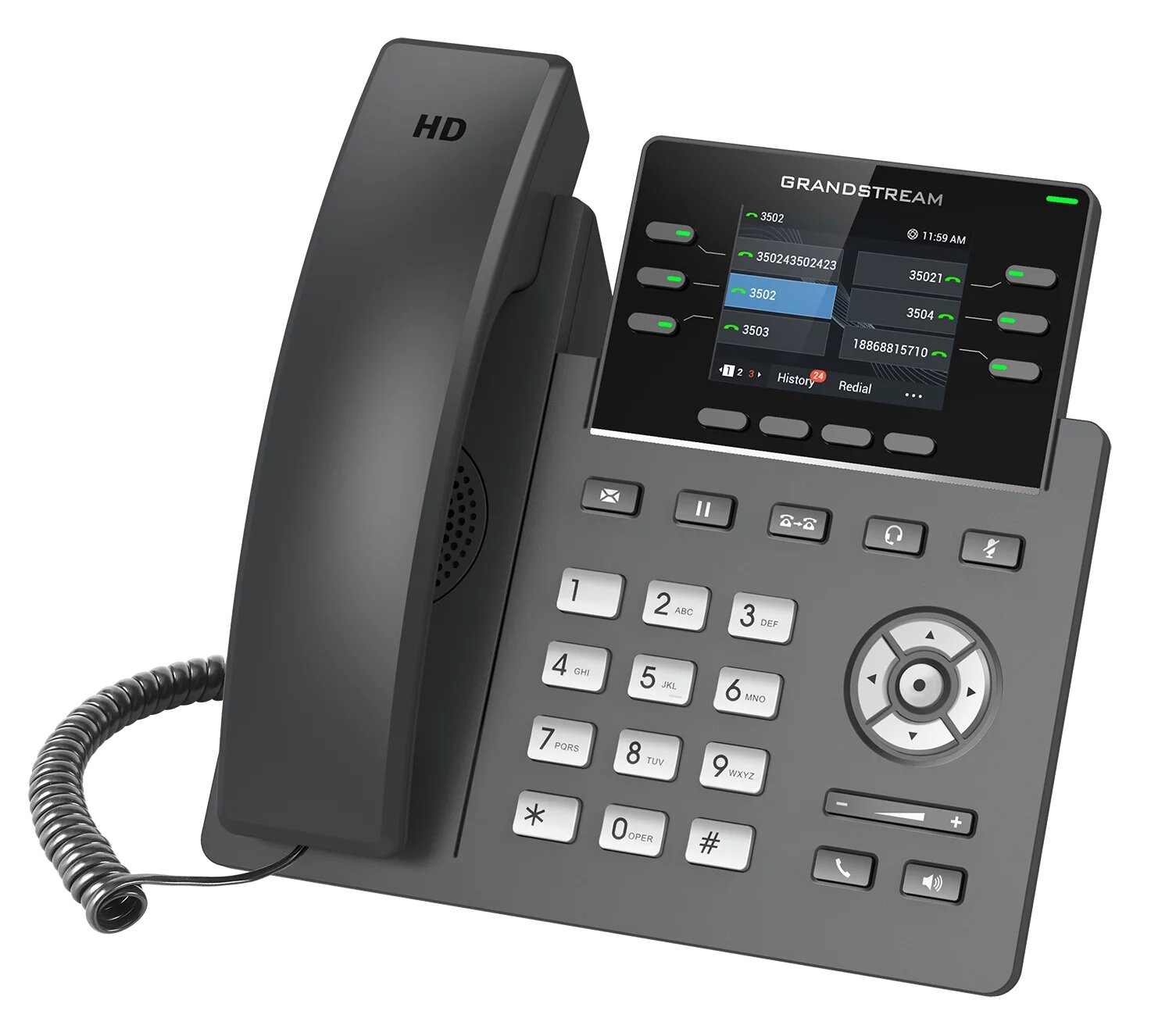 IP телефон Grandstream GRP2613, 6 SIP-линии, 2.8" цветной дисплей, PoE — фото 1
