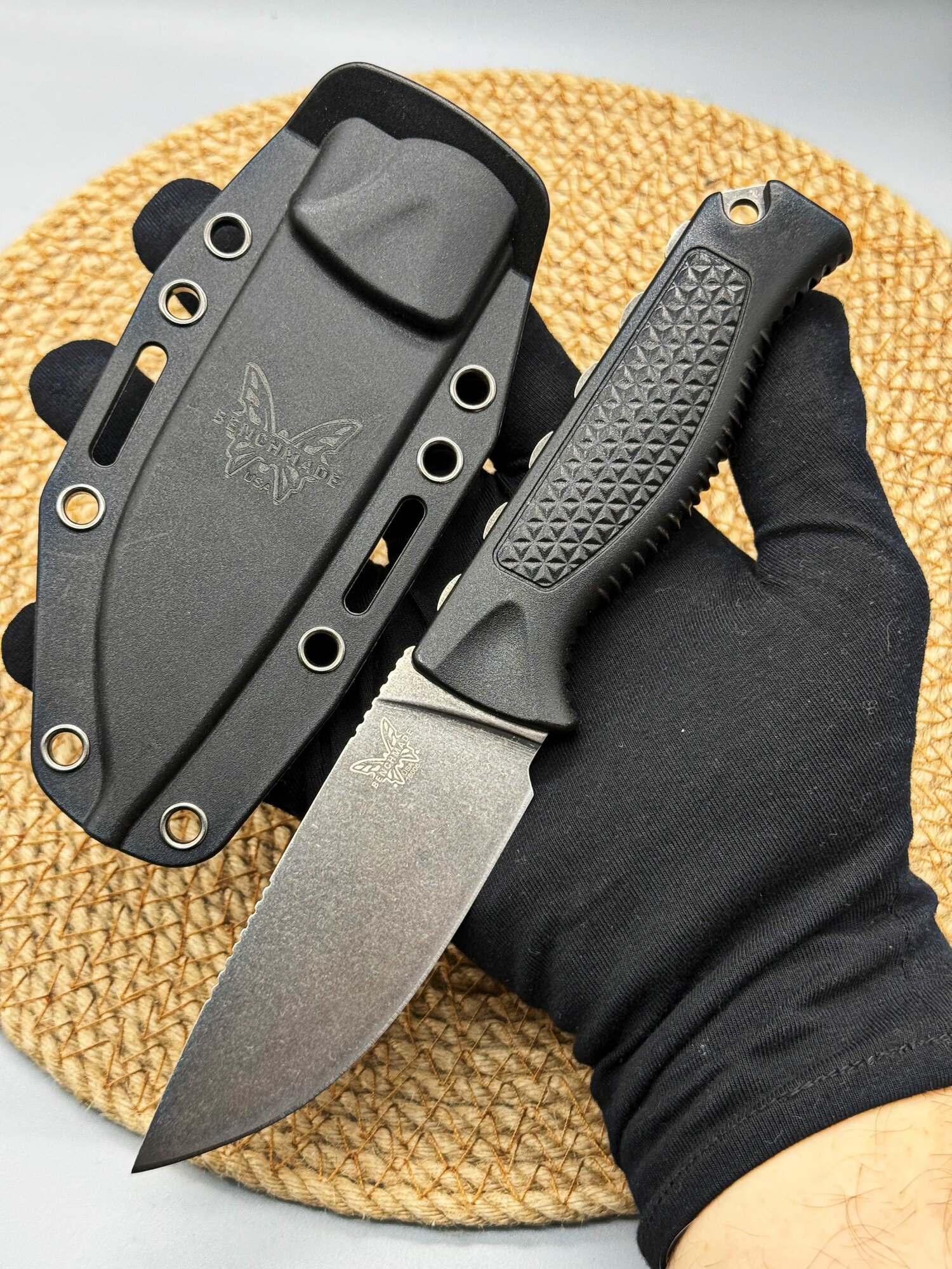 Нож Benchmade 15006, охотничий, туристический, клинок 10 см, черный