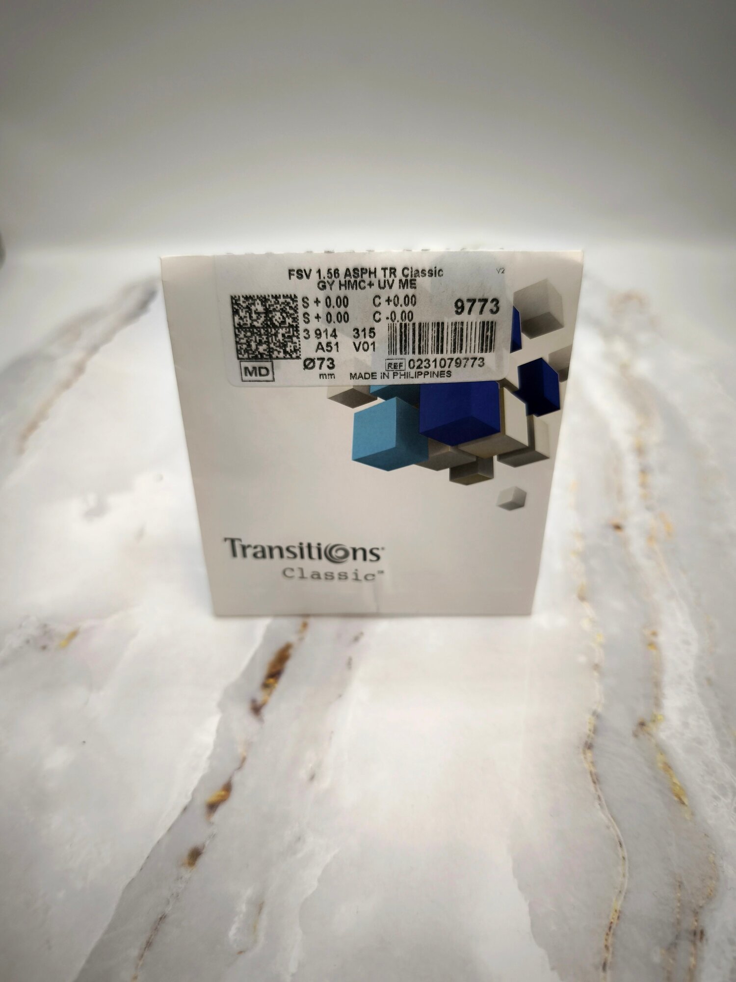 Линза Очковая Фотохромная Асферическая Transition Classic Essilor 1.56 Grey ( серый) d73 mm
