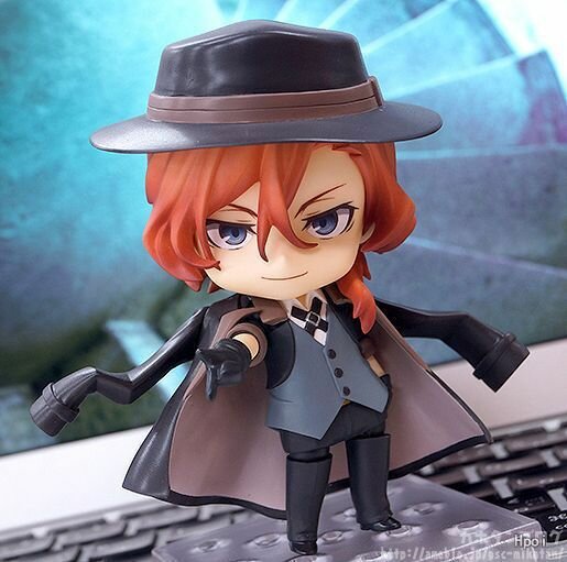 Фигурка Проза бродячих псов Чуя Накахара настоящая одежда / Bungo Stray Dogs Chuya Nakahara Нендороид (14cm)
