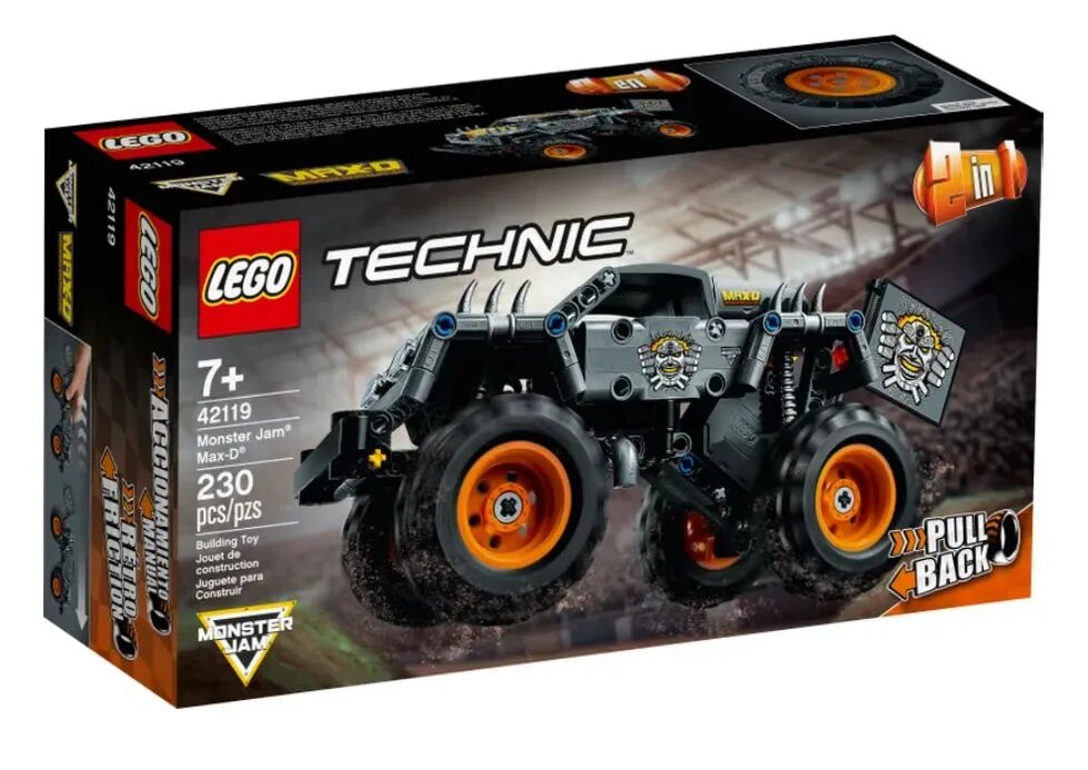 Лего Technic серия, LEGO 42119 Monster Jam Max-D, lego конструктор для мальчика, лего для девочек