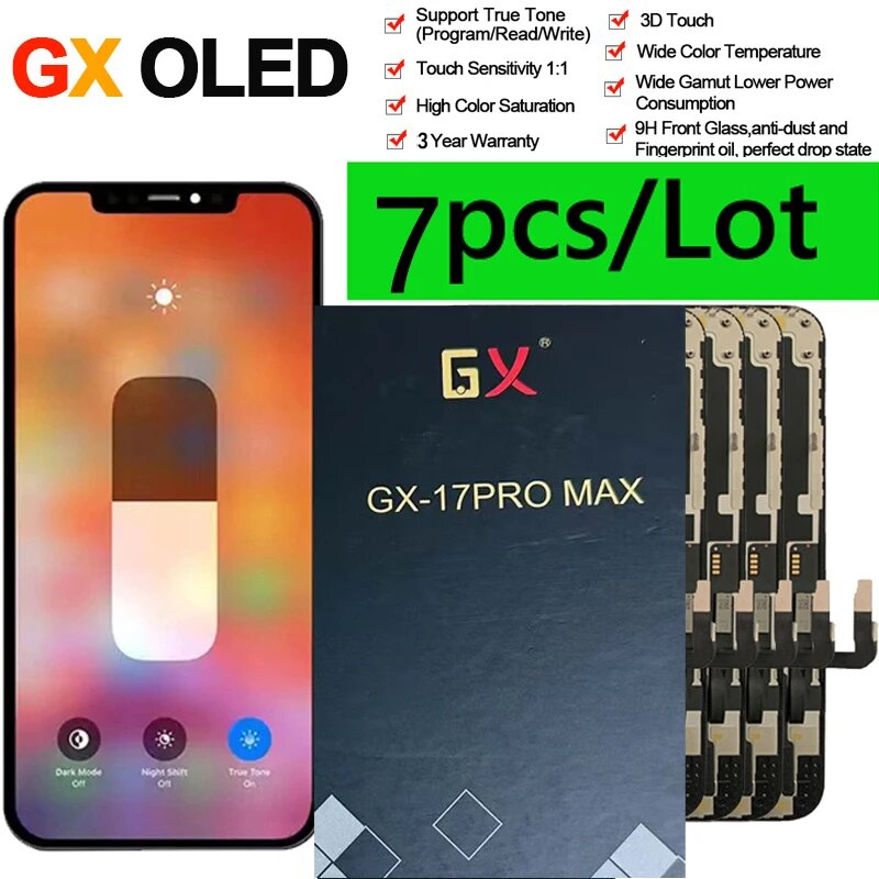 OLED дисплей для iPhone X XS XR 11Pro 12Pro 13Pro 14Pro 15Pro, черный