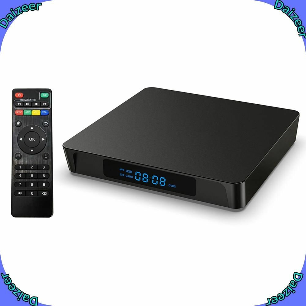 UHD 4K Media Player, Компактный Android 10.0 медиаплеер с Wi-Fi, для просмотра фильмов на телевизоре Черный EU-8G