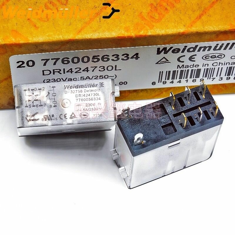 DRI424730L 230Vac 5A реле 8 контакта