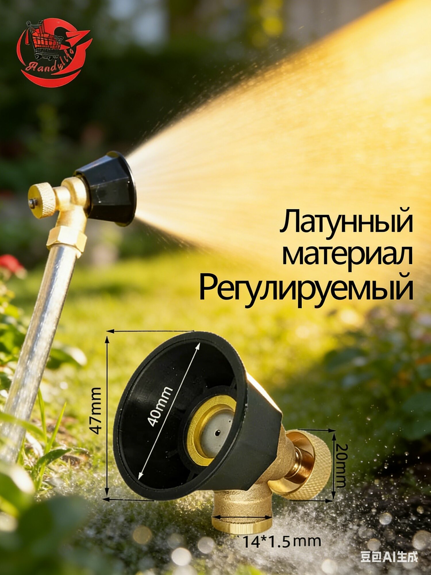 Удочка для опрыскивателя телескопическая 3 метра из нержавеющей стали универсальная, брандспойт распылитель для обработки деревьев и высоких растений от вредителей