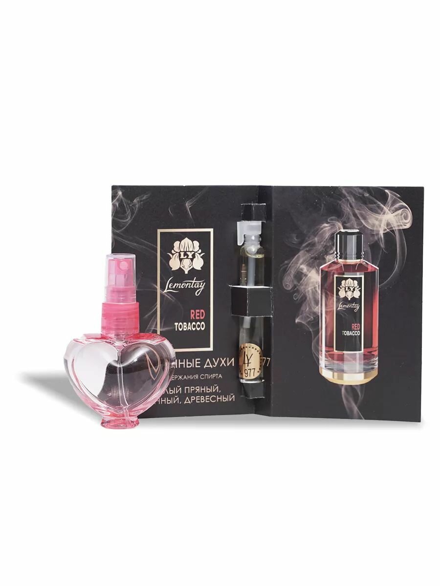Lemontay №977, духи унисекс Red Tobacco, флакон с распылителем 25 мл + подарок масляные духи 3 мл