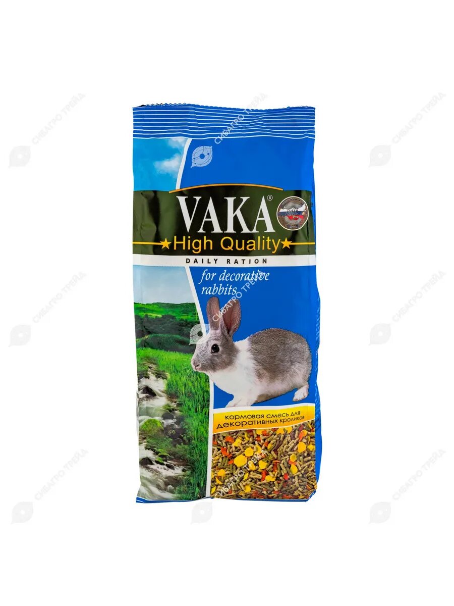 Корм для кроликов вака "High Quality", для декоративных кроликов, 1 кг