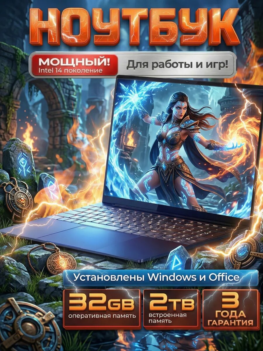 Ноутбук HiGH TECH R692 Intel H-Series RAM 32GB / SSD 2048GB
