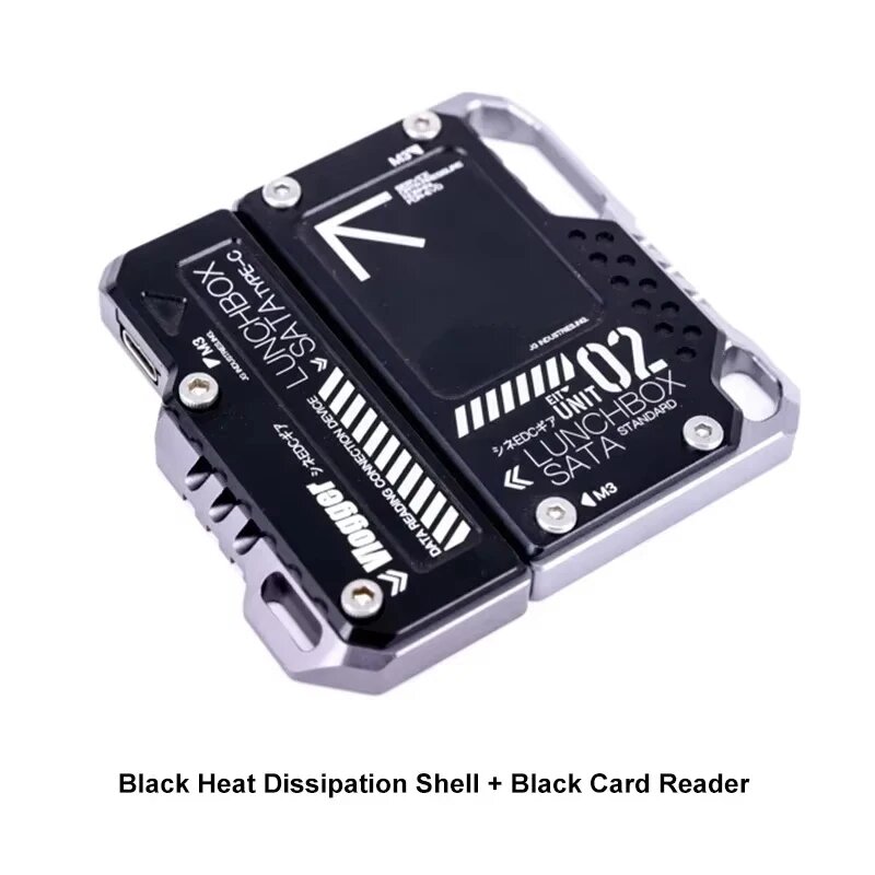 Коробка для SSD SHIYAN Lunchbox SATA Type-C, Black Shell Reader