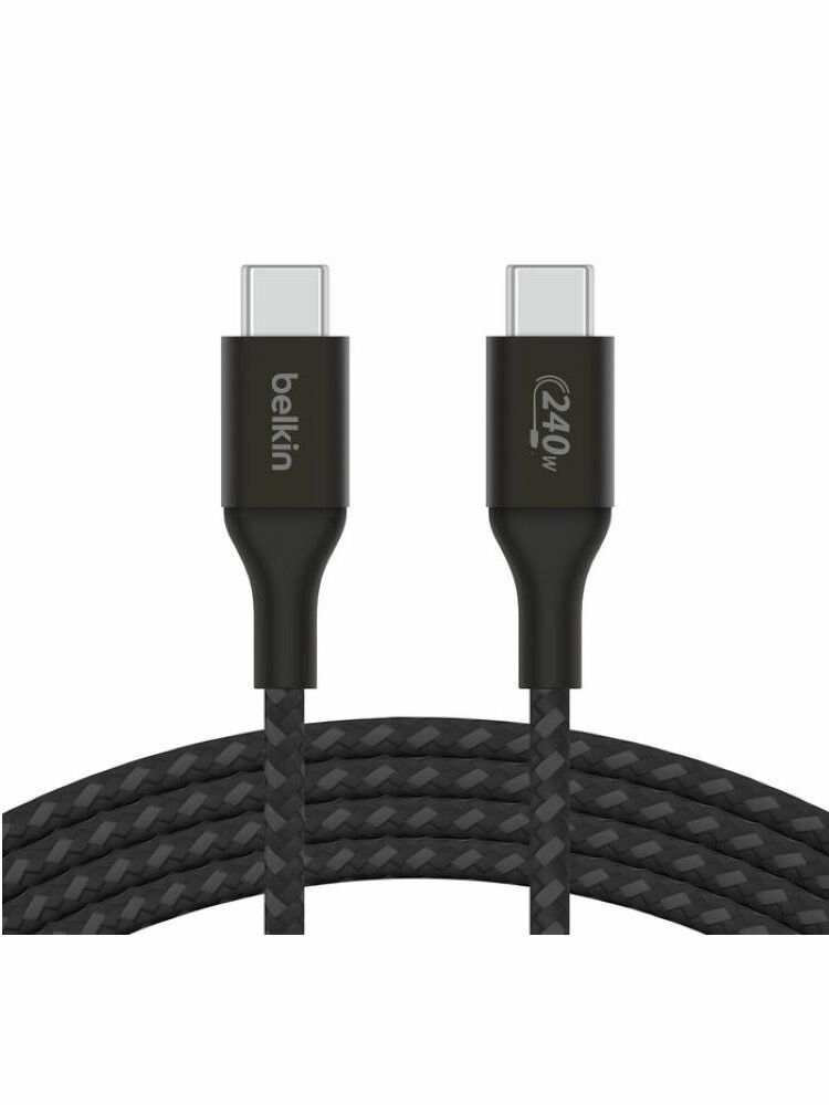 Кабель Belkin BoostCharge 240W PD 3.1 USB-C To USB-C Braided Cable. Длина: 1м. Цвет: черный