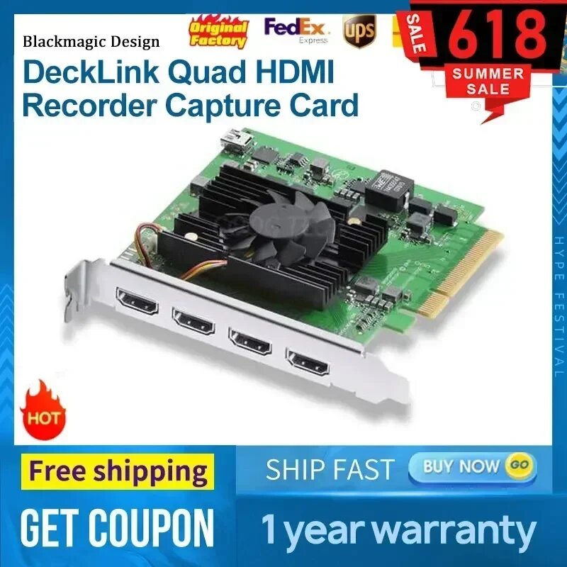 Blackmagic Design DeckLink Quad HDMI Recorder Capture Card — фото 1