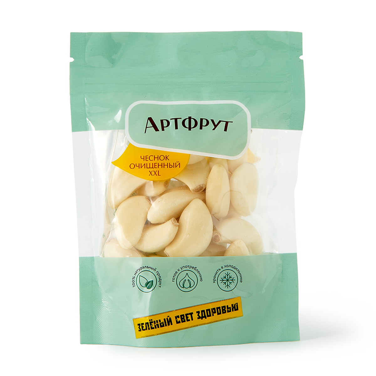Чеснок Артфрут, очищенный, свежий, 80 граммов, 1 упаковка, дой-пак
