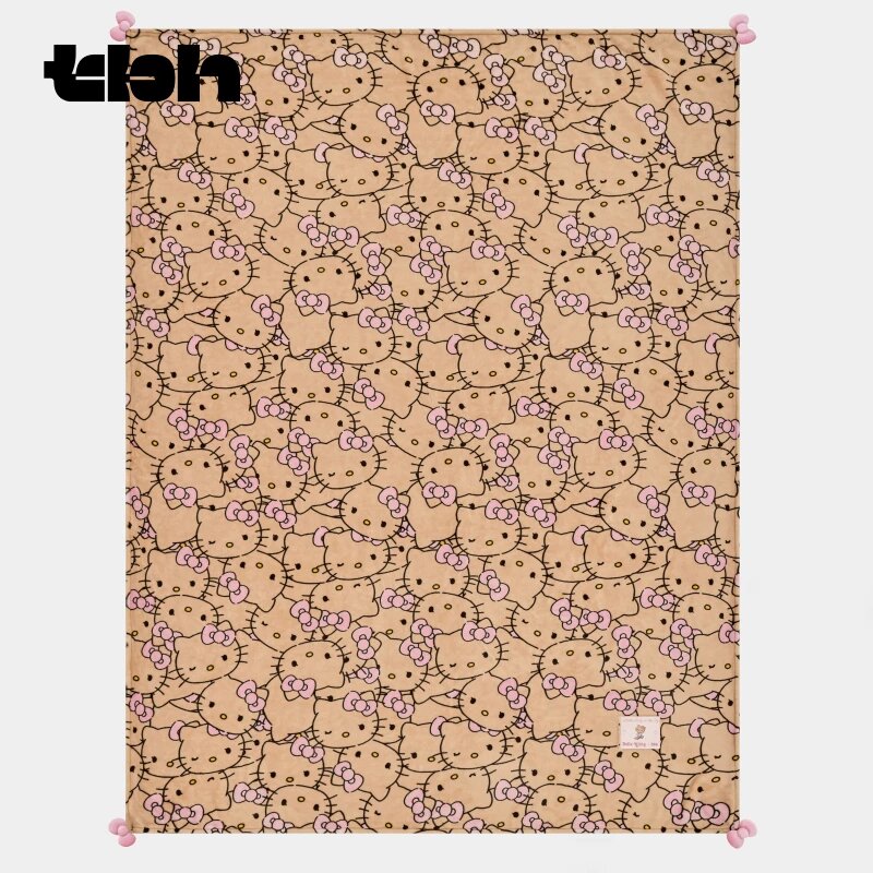 Плед TBH Beast Style Home Furnishings Sanrio Hello Kitty из фланели, теплый, ароматизированный, для гостиной, дивана,