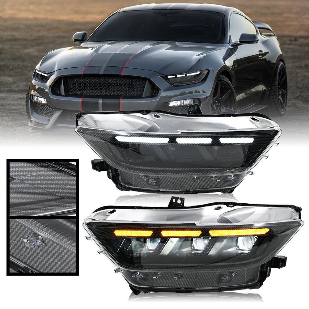 Фары для Ford Mustang 2015 2016 2017 всех моделей и Shelby GT350 GT500 полностью светодиодные