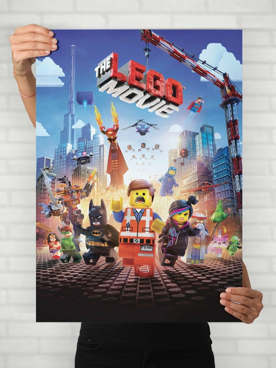 Плакат на стену для интерьера Лего фильм (LEGO - Общее 4) - Постер по мультфильму кино формата А1 (60x84 см)