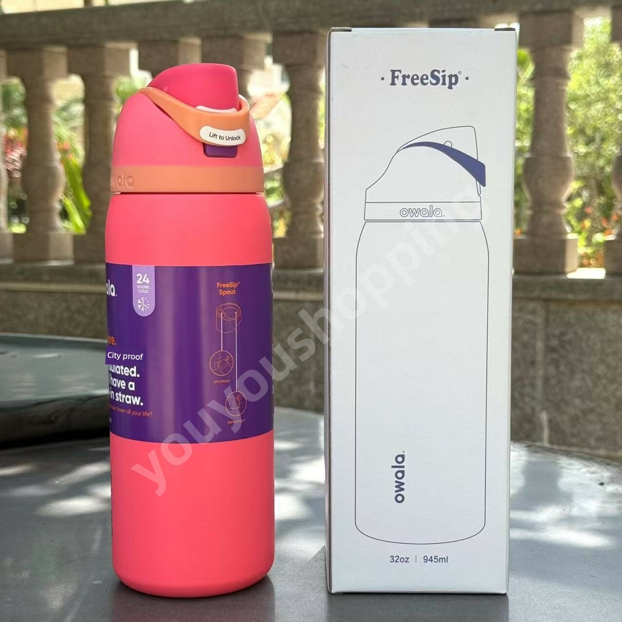 Owala FreeSip 40oz термос с трубочкой из нержавеющей стали - Фламинго для тропического настроения