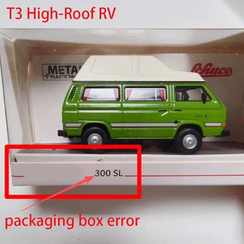 Schuco 1:64 T3 High-Roof RV, зеленый