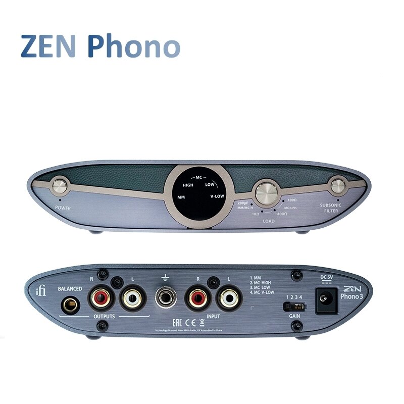 IFI ZEN Phono 3 MM & MC Настольный темно - клеевой проигрыватель, сбалансированный усилитель