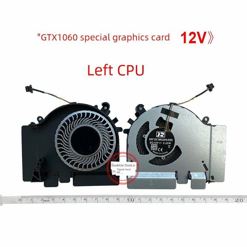12V Напряжение GTX 1060/1660Ti/2060 Центральный Вентилятор Левая Сторона для Охлаждения Игрового Ноутбука