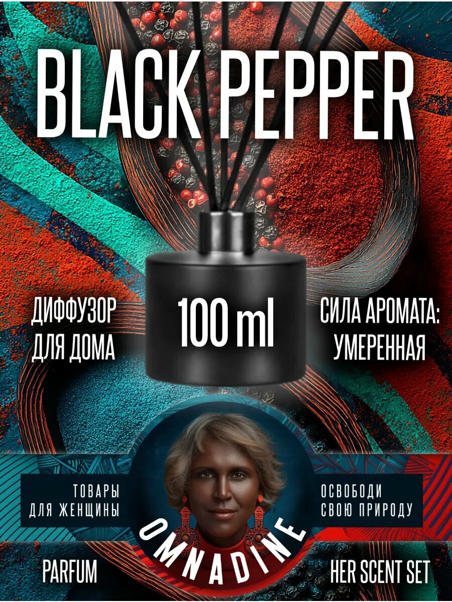 Диффузор для дома в стильном флаконе Black Pepper