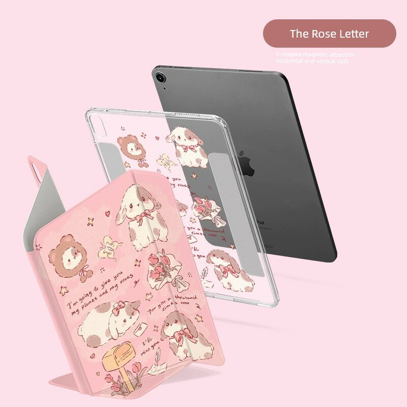 Магнитный съемный чехол Morock [двусторонний] для Apple iPad Air 7, защитный чехол для Air 6 с отсеком для стилуса, для
