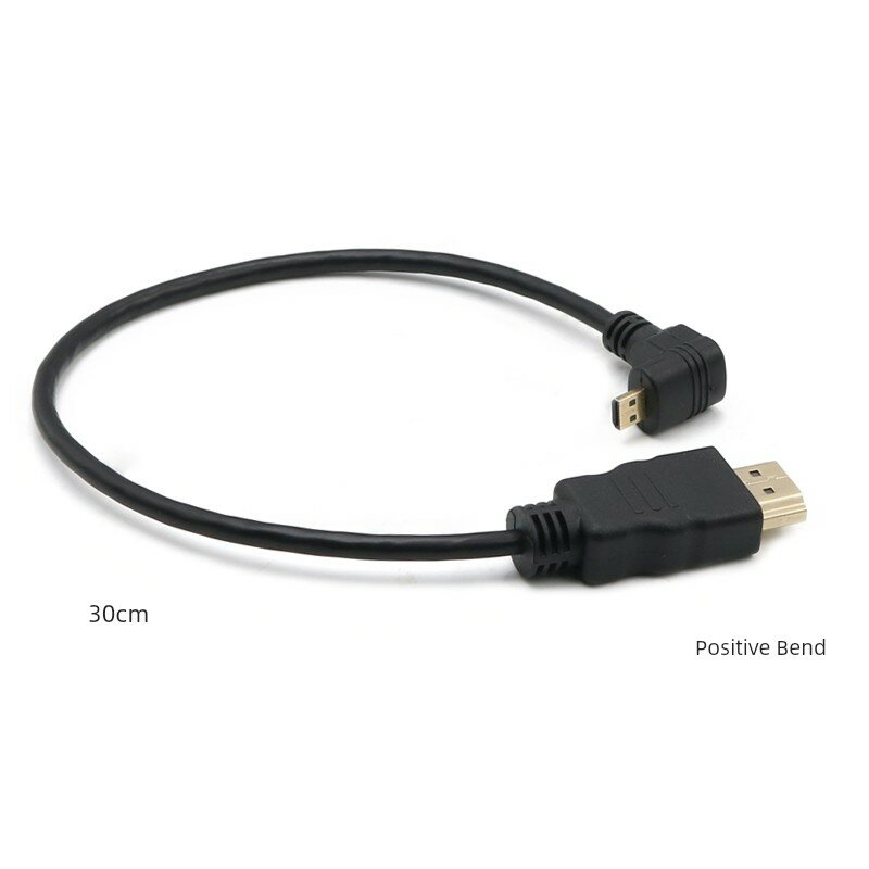 Micro HDMI, прямой изогнутый тип [0,3 м]_0,5 м и менее