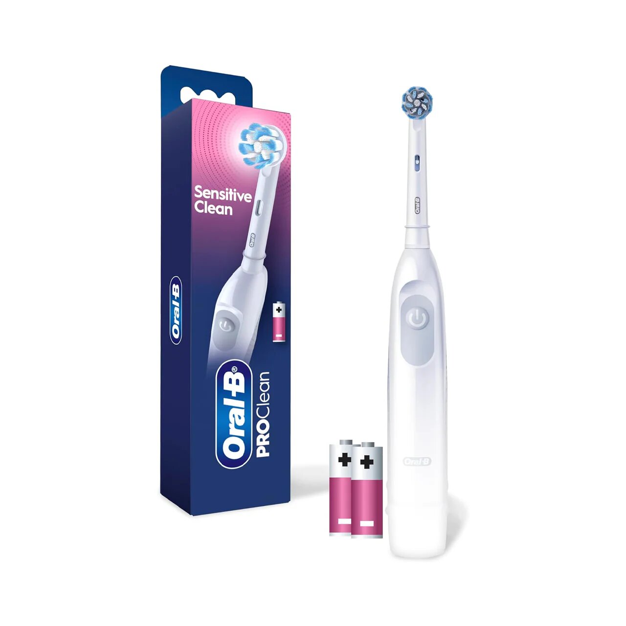 Электрическая зубная щётка Oral-B Vitality Pro Голубая с одной дополнительной сменной насадкой Sensitive Clean, 1 шт