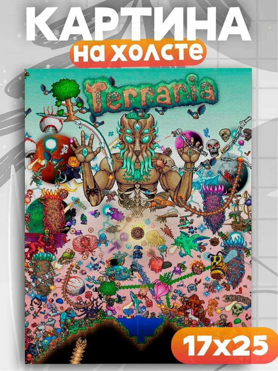 Картина на стену Террария, на подрамнике, 1шт, 25х17 размер.
