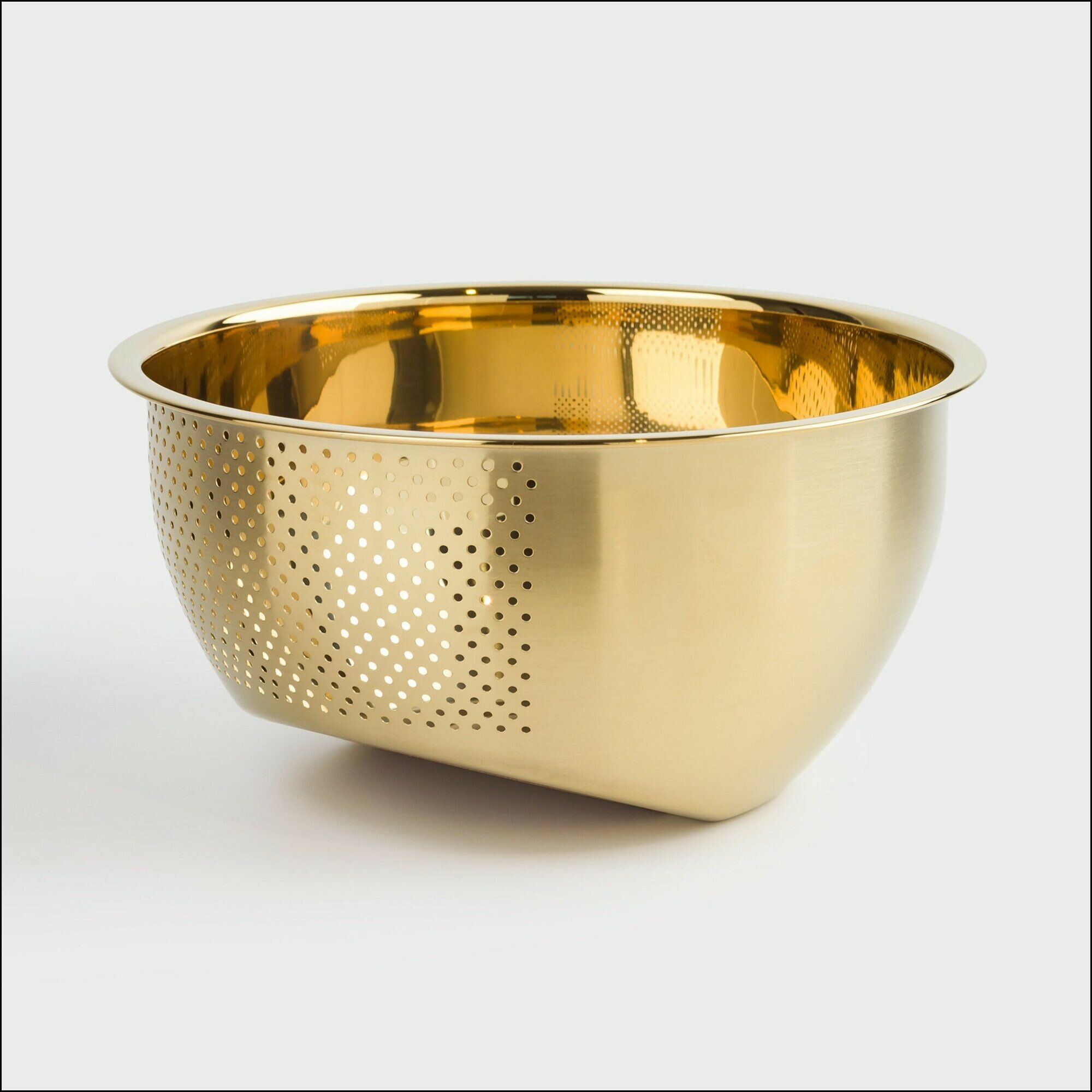 Эксклюзивная миска дуршлаг 23 см золотистая Classic gold от Kuchenland из стали