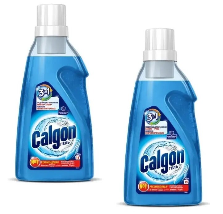 Средство Calgon для смягчения воды и предотвращения образования известкового налета 3в1 гель, 750мл 2шт