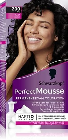 Краска для волос Schwarzkopf Perfect Mousse, оттенок 200 черный, 1 шт