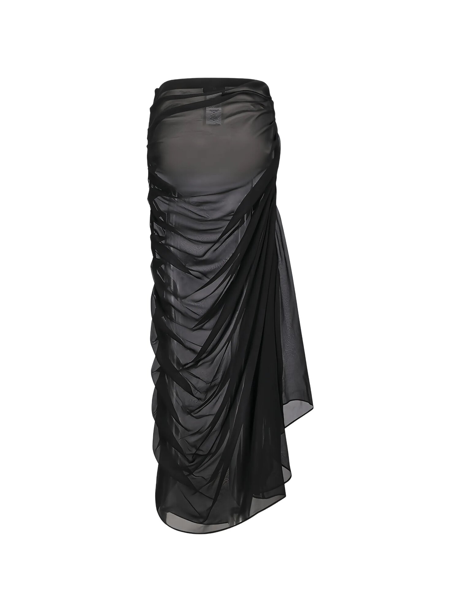Юбка GIUSEPPE DI MORABITO Ruched draped silk maxi skirt, размер 40-42 — фото 1