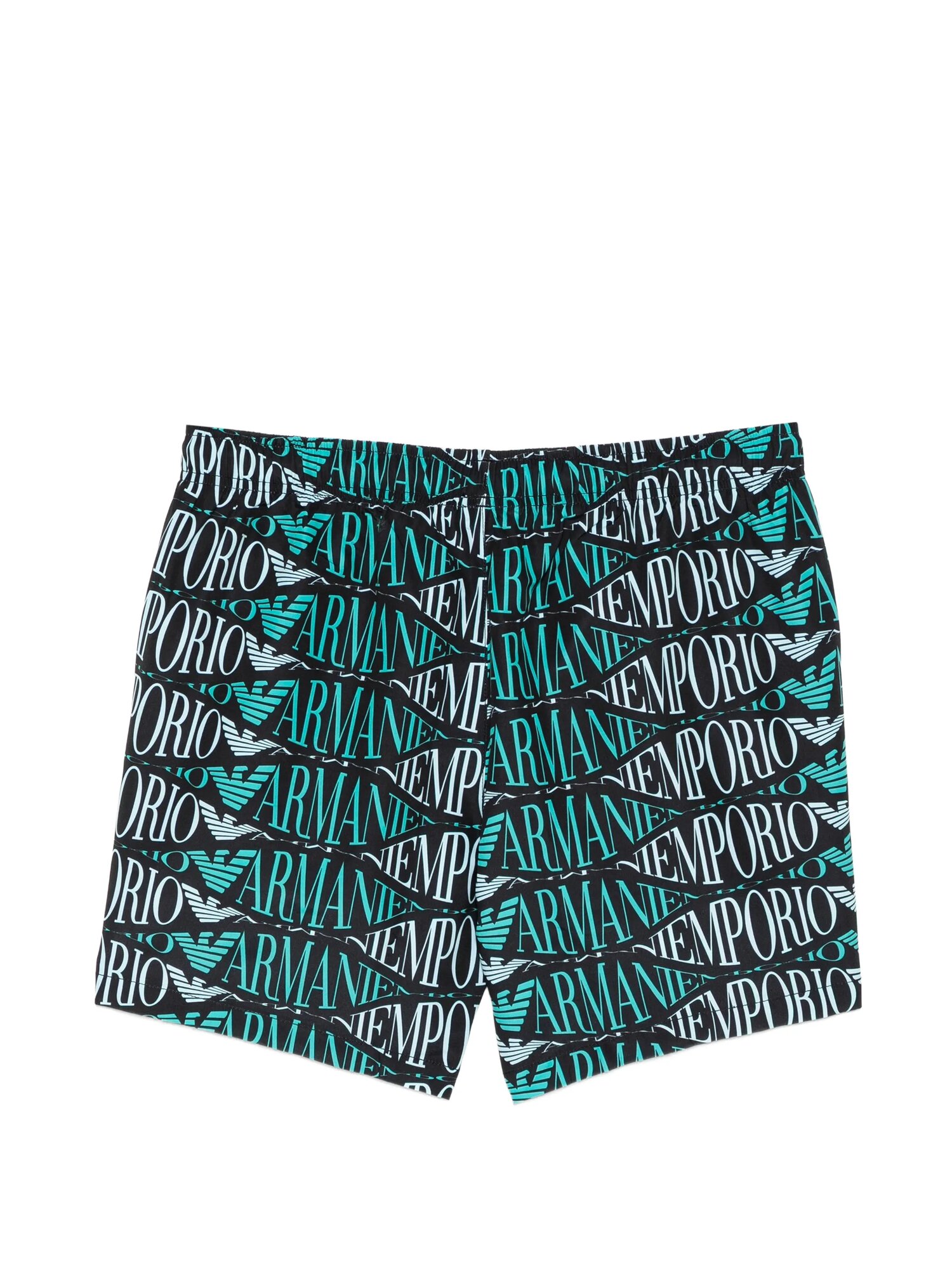 Шорты для плавания EMPORIO ARMANI Logo-print drawstring swim shorts, размер L, черный/черный — фото 1