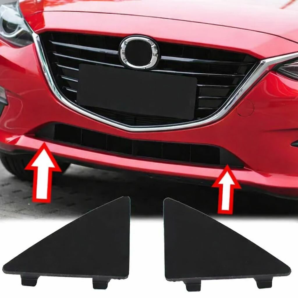 Накладка заглушка переднего бампера Mazda 3 B63B50101 (2016-2018) без доработок