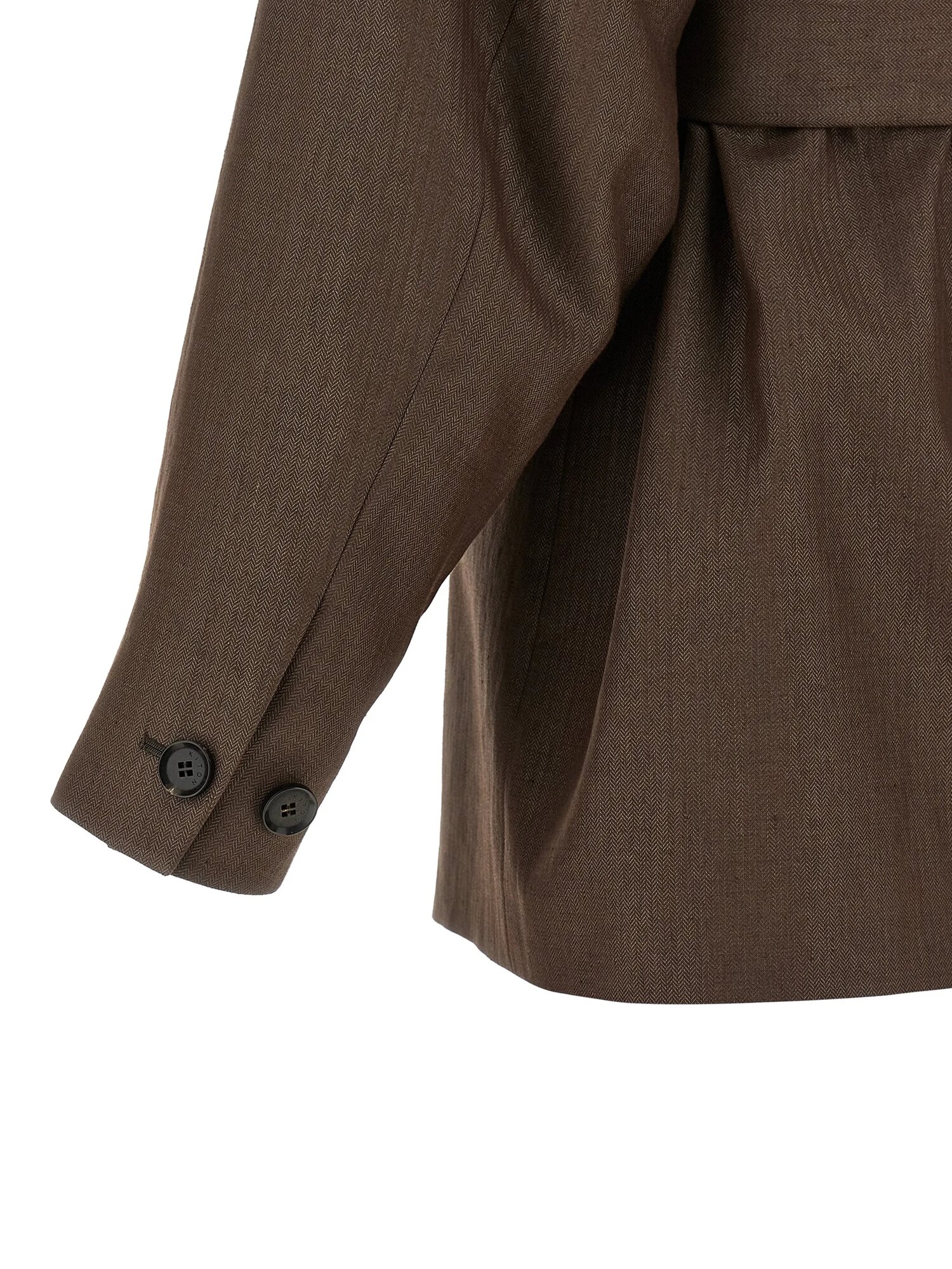 Куртка Kiton Belted shawl-collar jacket, размер 40 — фото 1