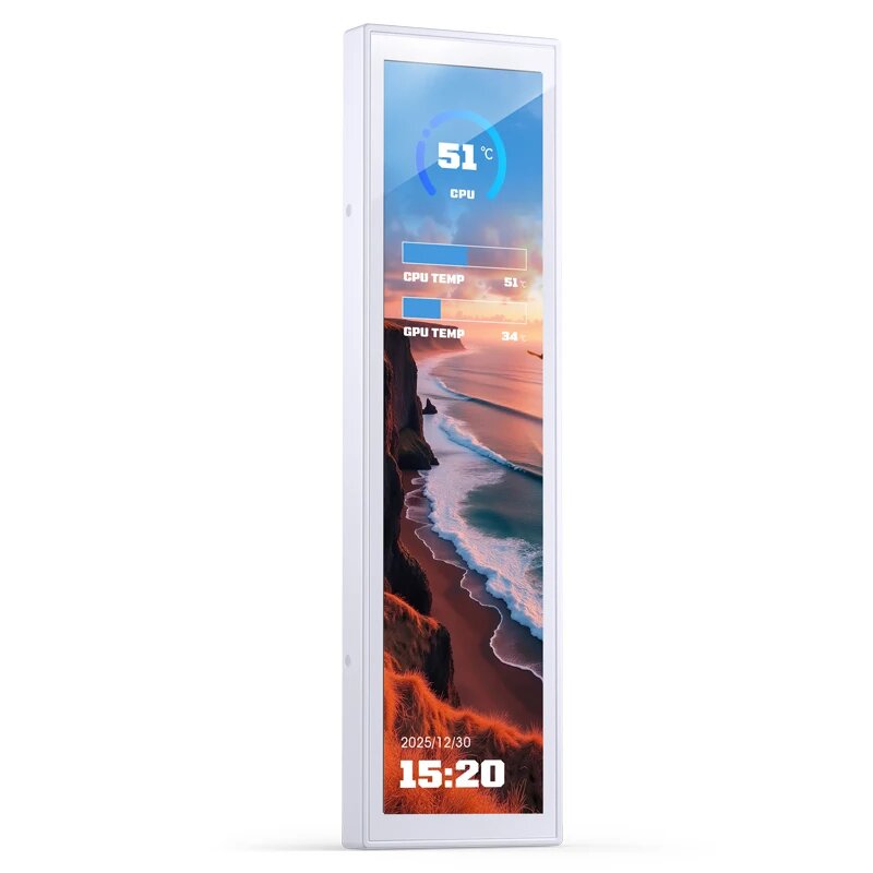 Jonsbo DS916 White, 9.16" USB экран